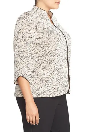 Alex Evenings Foiled Print Twinset - Beige