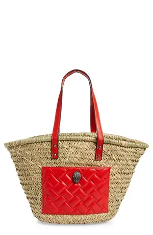 Kurt Geiger Kensington Woven Straw Basket Totered
