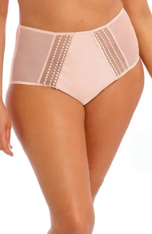 Elomi Matilda Full Figure Embellished Briefs - Pearl Blush