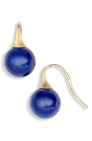 Marco Bicego Africa Boule 18k Yellow Gold & Semiprecious Stone Drop Earrings Lapis/ Yellow Gold