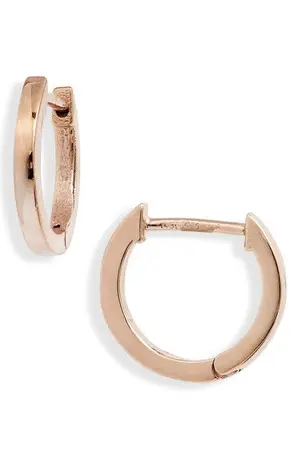 Jennifer Zeuner Jewelry Jennifer Zeuner Grace Huggie Hoop Earrings Rose Vermeil