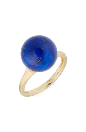Marco Bicego Africa Boule Pearl Ring Lapis/ Yellow Gold
