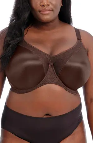 GODDESS Yvette Full Figure Molded Underwire Bra - Chocolate