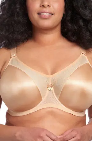 GODDESS Yvette Full Figure Molded Underwire Bra - Sand