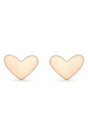 Kendra Scott Ari Heart Stud Earrings Rose Gold Vermeil