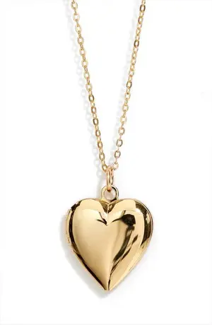 SET & STONES Roxy Heart Locket Necklace - Gold
