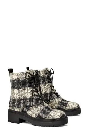 Tory Burch Miller Lug Sole Bootie - Black/white