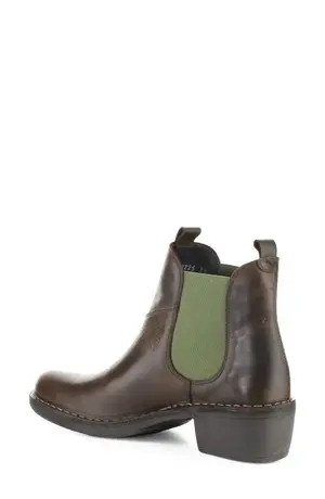 Fly London Meme Chelsea Boot - 011 Dark Brown/green