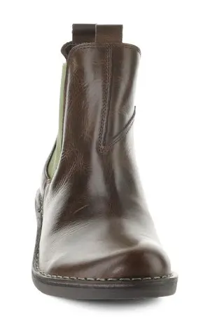 Fly London Meme Chelsea Boot - 011 Dark Brown/green