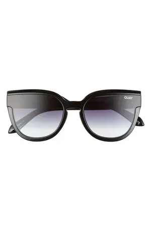 Quay Australia Noosa Bevel 55mm Cat Eye Sunglasses - Black  display picture 1