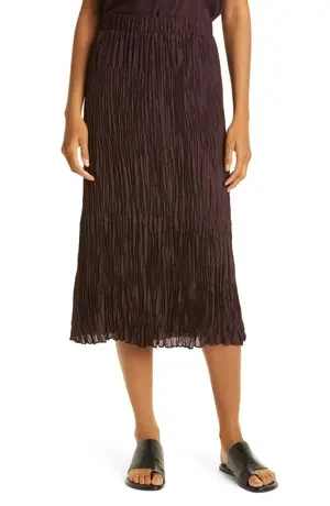 crushed silk habutai tiered dress Crushed Silk Habutai Tiered Skirt