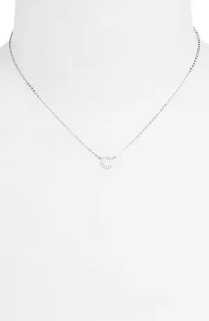 Nordstrom Cubic Zirconia Initial Pendant Necklace