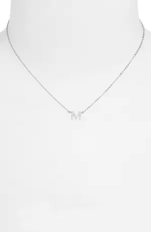 Nordstrom Cubic Zirconia Initial Pendant Necklace