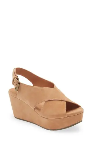 CHOCOLAT BLU Chocolat Blu Wim Platform Wedge Sandal Tan Suede
