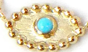 Anzie Dew Drop Turquoise Evil Eye Pendant Necklace