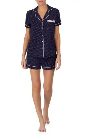Kate Spade New York Short Pajamas Navy Print