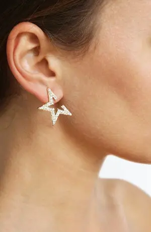 Ettika Star Light Crystal Stud Earrings