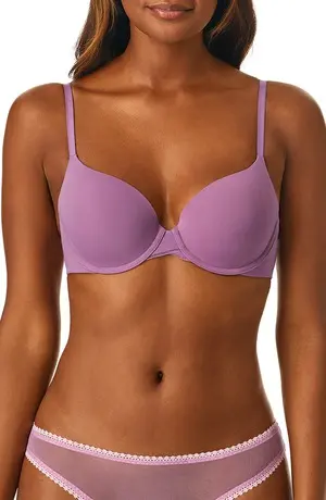 ON GOSSAMER Sleek Micro Underwire T-shirt Bra Chinese Violet