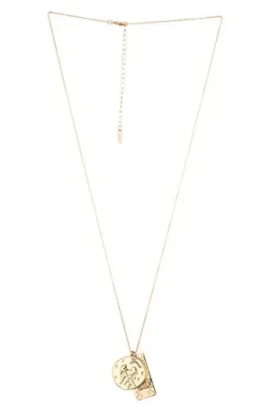 Ettika Ettika Long Zodiac Charm Necklace Gemini