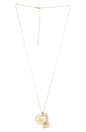 Ettika Long Zodiac Charm Necklace - Leo