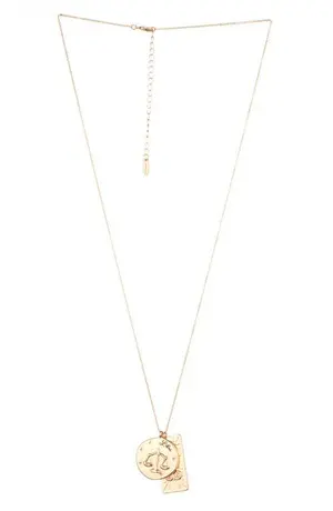 Ettika Long Zodiac Charm Necklace - Libra