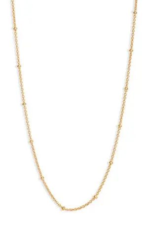 Monica Vinader Fine Beaded Chain Necklace - Gold