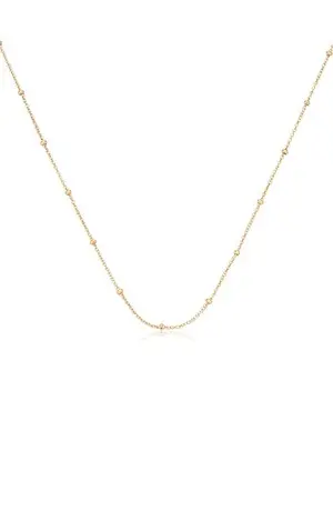 Monica Vinader Fine Beaded Chain Necklace - Gold