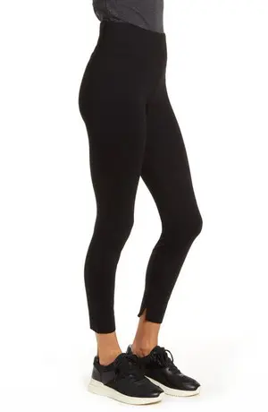 Lyssé Fennel Ankle Slit Leggings - Black
