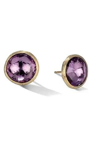 Marco Bicego Jaipur Amethyst Stud Earrings - Yellow Gold