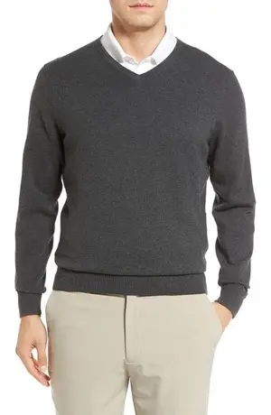 Cutter & Buck Lakemont V-neck Sweater - Charcoal Heather