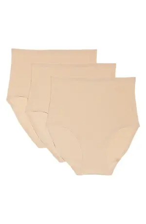 Chantelle Soft Stretch 3-pack High Waist Briefs Nude