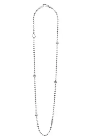 Lagos Sterling Caviar Icon Elements Chain Necklace - Silver