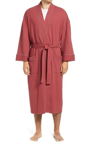 Majestic International Waffle Knit Robe Merlot