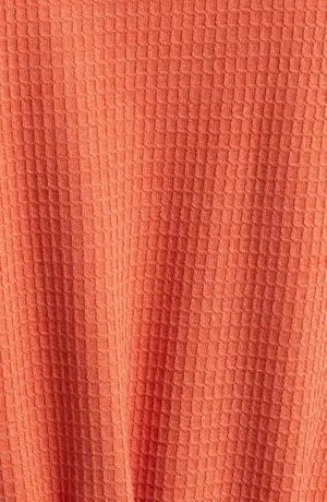 Majestic International Waffle Knit Robe - Terracotta