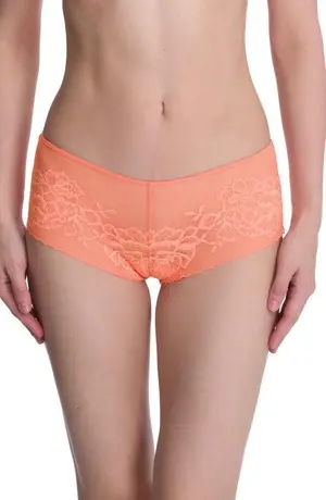 Natori Flora Boyshorts Rosy Coral/ Apricot Glow