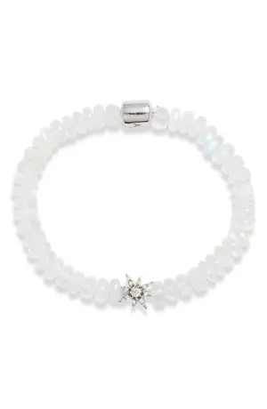 Anzie Boheme Beaded Bracelet - Silver/moonstone