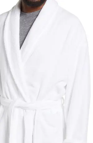 Majestic International Earthright Shawl Collar Terry Robe - White