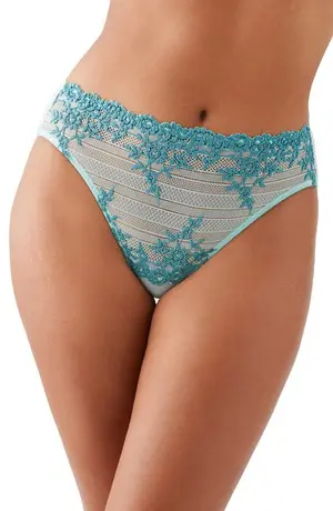 Wacoal Embrace Lace® High Cut Briefs Eggshell Blue/brittany Blue