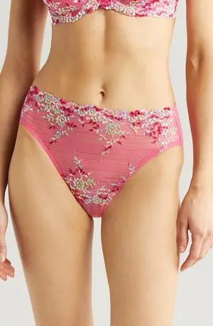 Wacoal Embrace Lace® High Cut Briefs Hot Pink/ Multi