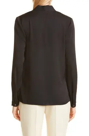 Kobi Halperin Nellie Stretch Silk Georgette Top - Black