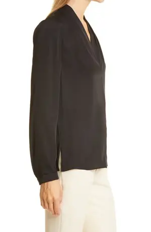 Kobi Halperin Nellie Stretch Silk Georgette Top - Black