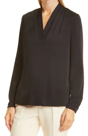 Kobi Halperin Nellie Stretch Silk Georgette Top - Black