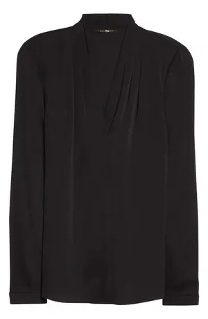 Kobi Halperin Nellie Stretch Silk Georgette Top - Black