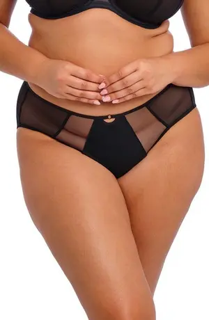 Elomi Sachi Full Figure High Waist Panties - Black
