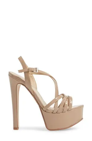 Chinese Laundry Teaser2 Platform Sandal - Nude Patent