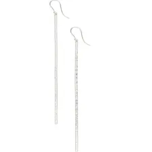 NASHELLE Pure Bar Drop Earrings - Silver