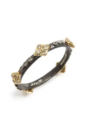 Armenta Armenta Old World Crivelli Diamond Stack Ring Gold