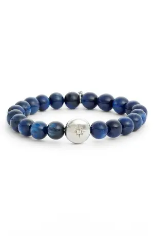 Anzie Anzie Star Charm Beaded Bracelet Silver/ Blue
