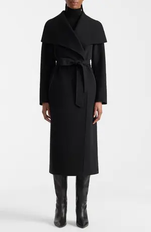 Mackage Mackage Mai Wool Wrap Coat Black-cream