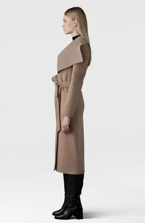 Mackage Mai Wool Wrap Coat - Light Camel